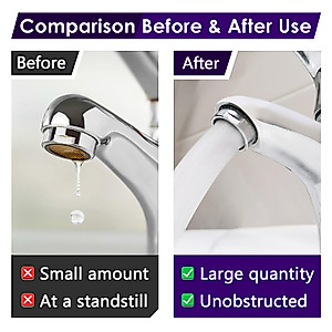 7 Pcs Faucet Aerator Removal Tool, Incl 2 Pcs Faucet Aerator Removal Wrench Tool, 5 Pcs Aerator Key for Sink Faucet with 5 Sizes, Sink Aerator Removal Tool for Kitchen Bathroom