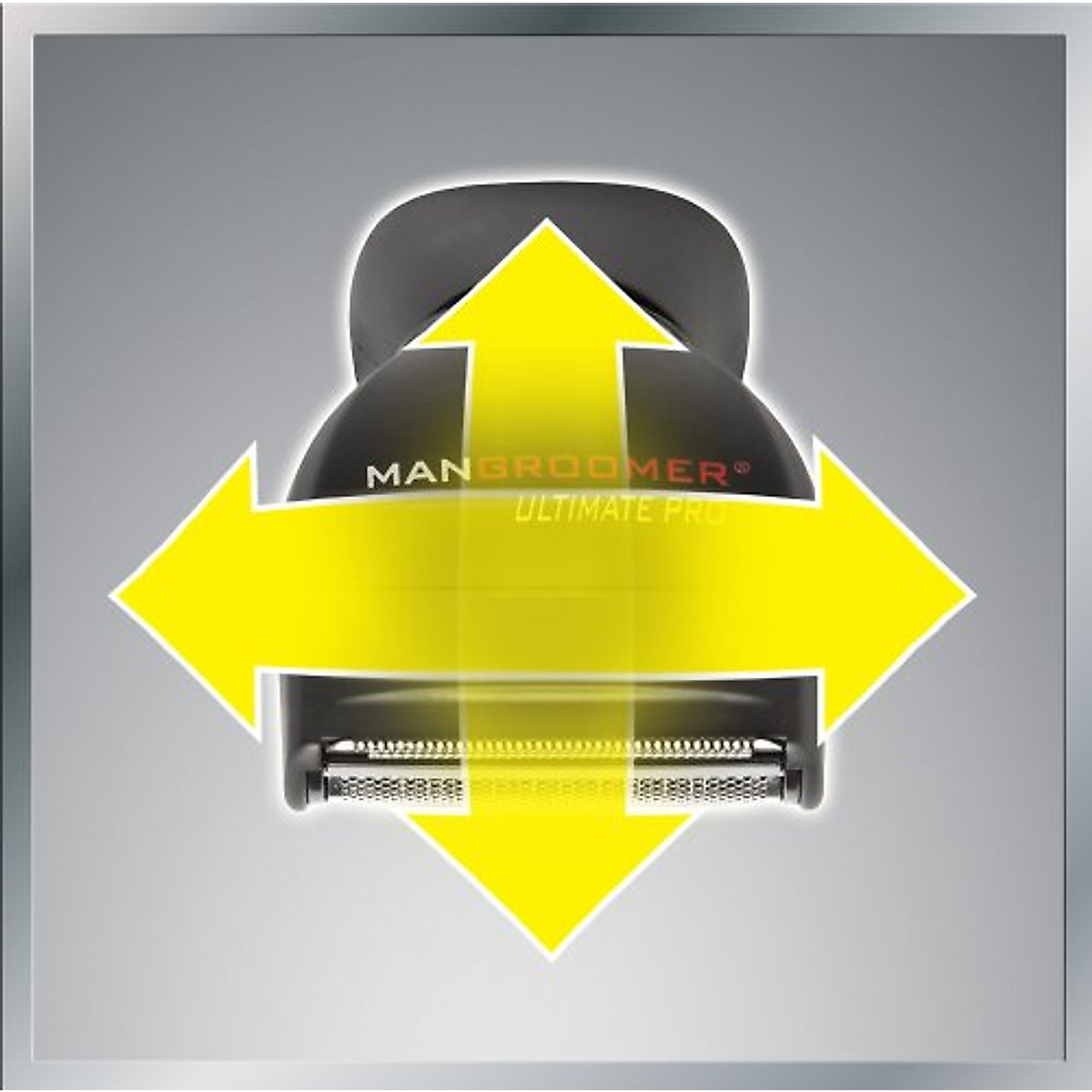 MANGROOMER - ULTIMATE PRO Back Shaver with 2 Shock Absorber Flex Heads, Power Hinge, Extreme Reach Handle and Power Burst