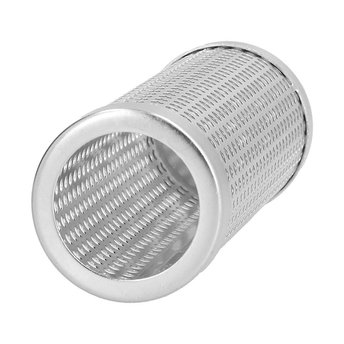 BORDSTRACT Smoker Tube, Cylindrical Detachable Large Capacity Fruit Wood BBQ Pellet Smoker Box, Stainless Steel BBQ Pellet Tube Smoker for Any Grill or Smoker(S 15.3x5.3cm)