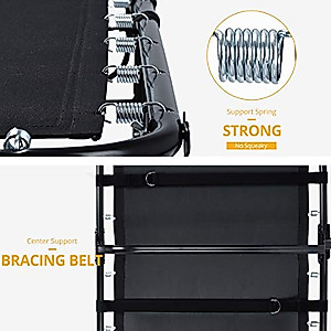 Quictent Heavy Duty Folding Bed with Two Extra Support Belts, 300 lbs Max Weight Capacity, Guest Bed, Daybed with 3D Stretch Knit Material Cover Mattress and Storage Bag