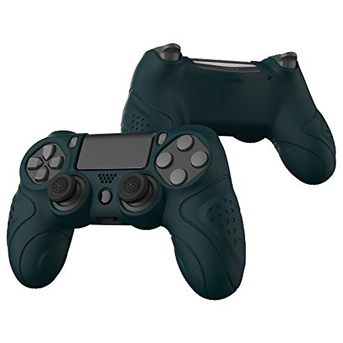 PlayVital Guardian Edition Racing Green Soft Anti-Slip Controller Silicone Case Cover for ps4, Rubber Protector Skins with Joystick Caps for ps4 for ps4 Slim for ps4 Pro Controller