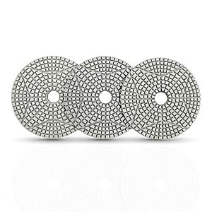 DT-DIATOOL Diamond 3 Step Polishing Pads 4 Inch for Granite Marble Terrazzo(Set of 3 Pieces)