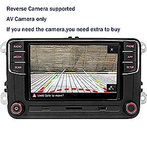SCUMAXCON 6.5" Car Stereo RCD360 PROII RCD330 Carplay Android Auto Bluetooth USB SD RVC FM for VW Golf MK5 MK6 Passat Caddy Jetta Polo CC EOS (Backup Camera Actived)