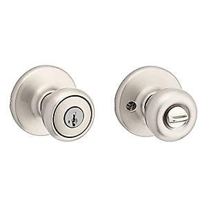 Kwikset 94002-852 Tylo Keyed Entry Knob with Smartkey Security In Satin Nickel