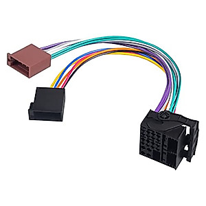 BATIGE ISO Car Radio Wiring Harness with Male Plug for BMW 2002-Up Car Factory Radio Wire Harness Connector