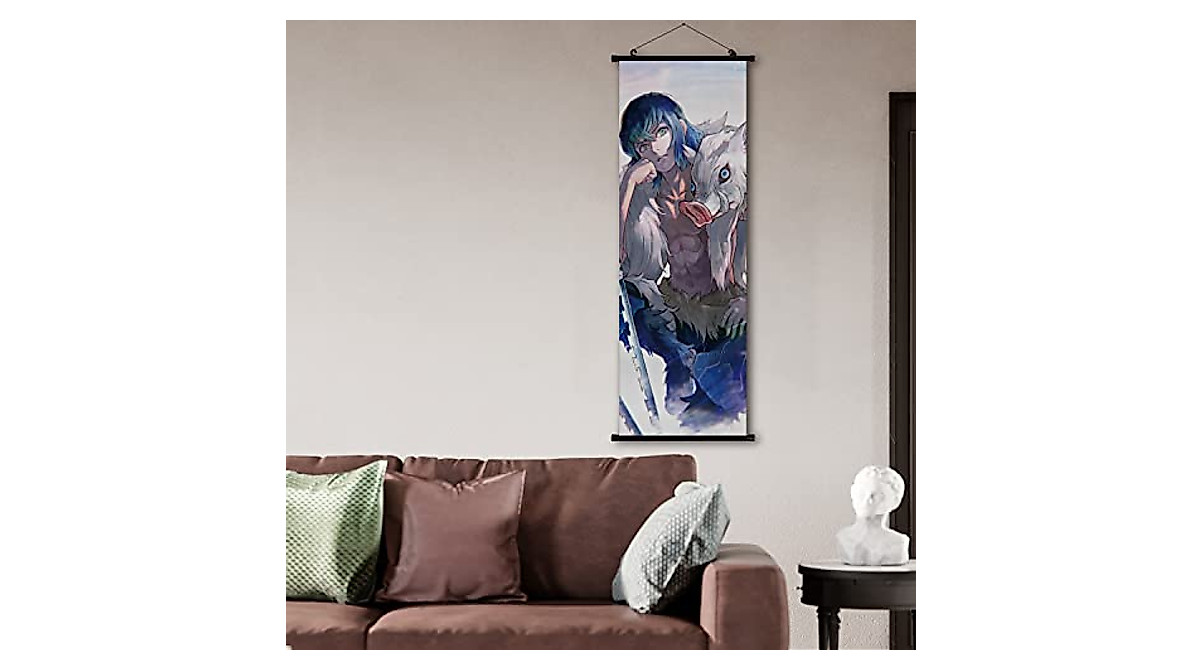 Hashibira Inosuke Anime Wall Scroll - 12x36 Inch Fabric Decor