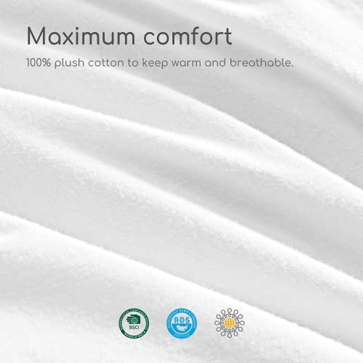 Dreamhood King White Feather and Down Blend Lightweight Comforter, Hotel Collection Down Duvet Insert, 100% Cotton Shell with Corner Tabs, 106x90 Inches