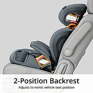 Chicco KidFit® Adapt Plus 2-in-1 Belt-Positioning Booster Car Seat, Backless and High Back Booster Seat, for Children Aged 4 Years and up and 40-100 lbs. | Ember/Black