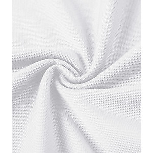 ZITY Mens Polo Shirt Short Sleeve Sports Golf Tennis Shirts for Men Summer Collared Casual Shirt White Black