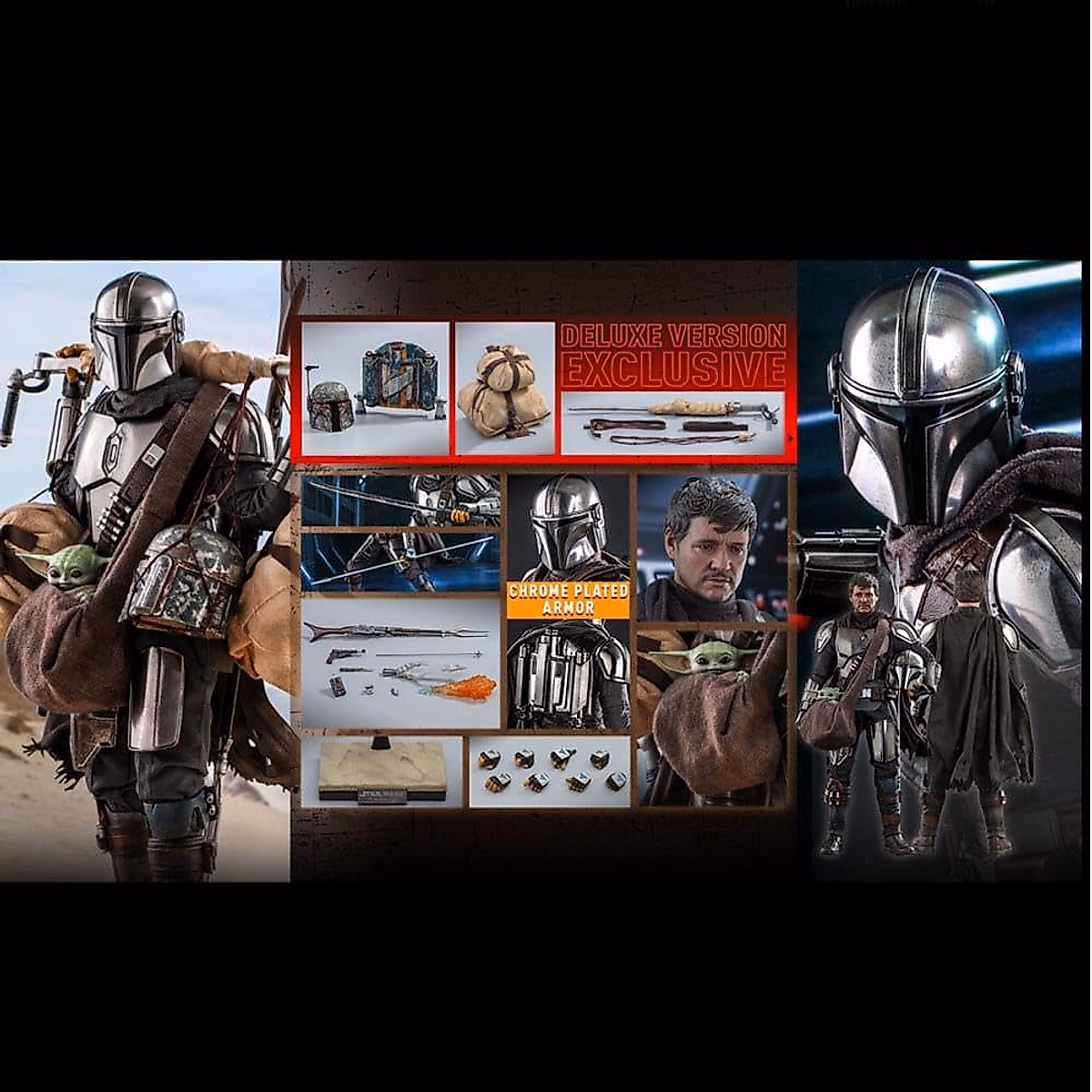 Hot Toys Star Wars The Mandalorian and Grogu Deluxe TMS052 1/6 Scale Figure Set HT908289