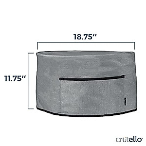 Crutello Crock Pot Cover Compatible with Hamilton Beach 6, 7 or 8 Quart Slow Cooker - Small Appliance Dust Cover Measuring 18.57" x 8.5" x 11.75"