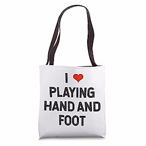 I Love Playing Hand and Foot Canasta Card Game Tote Bag