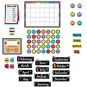 Creative Teaching Press Bold & Bright Calendar Set, CTP Bulletin Board and Classroom Display, 67 Pieces