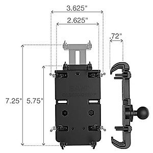 RAM Mounts Quick-Grip XL Phone Holder with Ball RAM-HOL-PD4-238AU with B Size 1" Ball