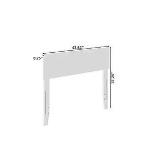 AFI Orlando Twin Size Headboard with Attachable Charger in White