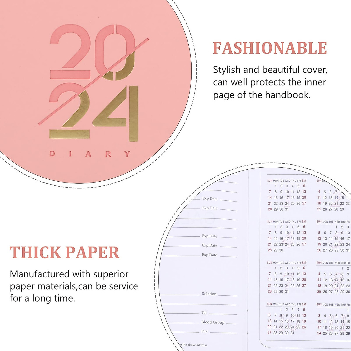 Cabilock 2024 Agenda Book Weekly Schedule Planner Daily to Do List Notepad 365 Journal Planner Monthly Schedule Planner 2024 Planner Book 2024 Daily Planner A5 Write a Book Paper Portable