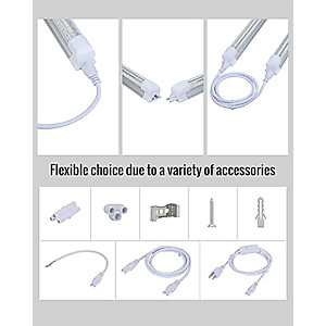 TIMIKEY 10 Pack LED Shop Lights,6500K 5000LM 4FT 36W Super Bright Strip Fixture,FCC&ETL No Interference,Plug&Play Ceiling Lighting is idea for Garage,Cabinet,Shop, Workbench,Warehouse