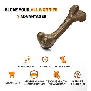 Dog Chew Toy for Aggressive Chewers,Hard Chew Toys for Dog, Indestrctible Durable and Interactive Nylon Dog Bone,Heavy Duty Dogs,Durable Nylon Teeth Cleaning Toys for Medium and Big Dog Breeds