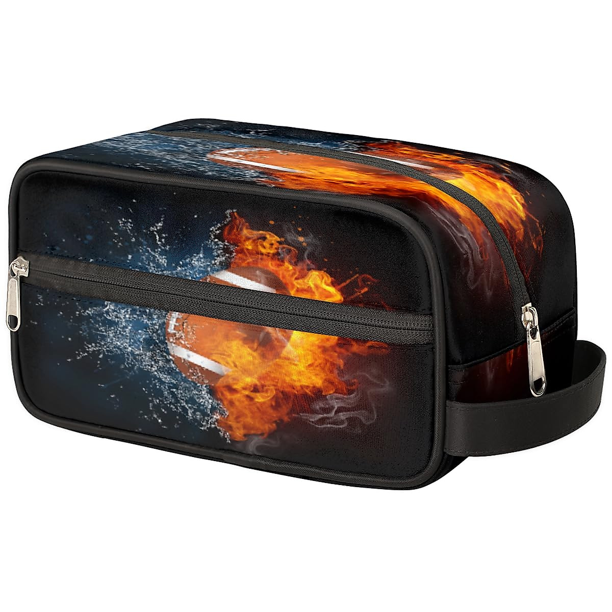 Travel Toiletry Bag for Women Men, Sport Football Water-resistant Shaving Bag American Football Hanging Dopp Kit Cosmetic Organizer Makeup Bag for Toiletries Accessories