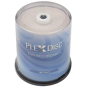 PlexDisc DVD-R 4.7GB 16x Recordable Media Disc - 100 Disc Spindle