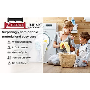 eBeddy Linens Luxury Taupe Duvet Cover Set King XL 116x98 Size 800 TC Certified Egyptian Cotton Luxury Soft & Breathable Comforter Cover and 2 Pillow Sham with Button Closure & Corner Ties