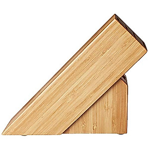 Kai PRO 6-Slot Slimline Knife Block, Made from Durable, Sustainable Bamboo, Easy to Clean Universal Knife Block, Knife Holder for Kitchen Counter