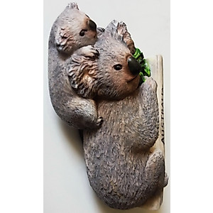 WitnyStore Tiny Koala Mom and Baby Australian Animals Australia and Oceania Tourist Attractions Resin Refrigerator Magnet Traveler Souvenir Gift Memento 3D Fridge Magnets