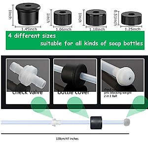 Sink Soap Dispenser Extension Tube Kit - 47" Long Sink Soap Dispensers Tube with Upgraded Check Value - Under Counter Soap Extension Tube Kit,Never Fill The Little Bottle Again