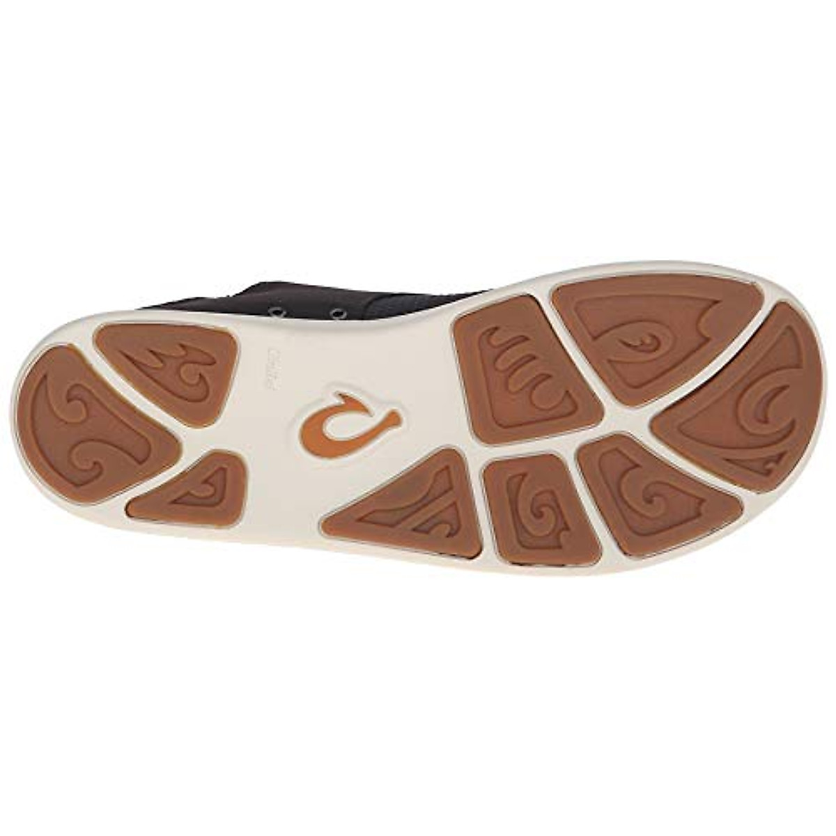 OLUKAI Nohea Moku Men's Boat Shoes, No Tie Laces & Stretch Construction, Breathable Mesh & All Weather Rubber Soles, Black/Black, 12