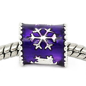 Sexy Sparkles Christmas Snowflake Jewelry Charm for European Charm Bracelet