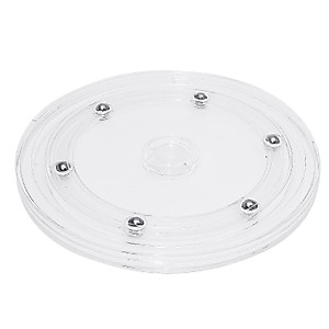 Murtenze 2Pcs 6 Inch Acrylic Turntable Organizer, Rotating Swivel Stand Spinner with Steel Ball Bearings for Kitchen Corner Cabinets Spice Rack Cake Decorating. (150mm,Clear)