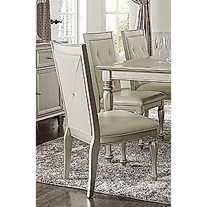 Homelegance Celandine Crystal Button Tufted Dining Chair, Set of 2, Pearl White