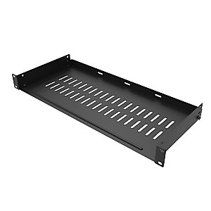 JINGCHENGMEI 1U Disassembled Vented Rack Shelf Universal Rack Tray No Lip for 19 Inches Network Cabinet or Server Rack (8 Inches Deep)