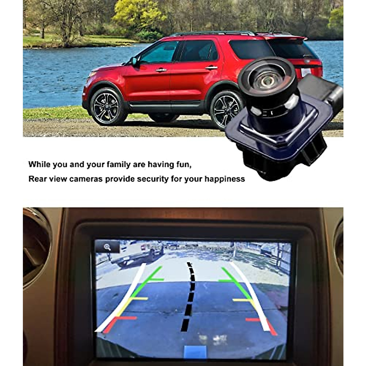Backup Camera Rear View Camera, Park Assist Camera Compatible with Ford Explorer 2011-2015, Reverse Cameras Replaces Number EB5Z-19G490-A, DB5Z-19G490-A