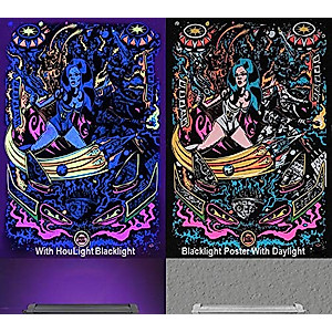 LED Black Light, 6W LED Tube Black Light for Black Light Bulbs Replacement, Blacklight Poster, UV Art, Bedroom, Black Lights for Halloween and Blacklight Parties