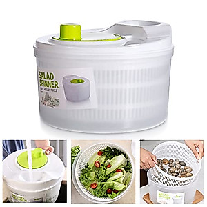 UMIKAkitchen Capacity 3L Salad Spinner Vegetable Washer Fruit Veggie Bowl Collapsible Salad Spinner with Lid Veggie Dryer Set for Kitchen Tools of Lettuce Dryer Salad Shooter Small Salad Spinner