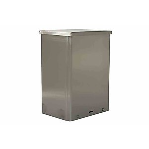 Stainless Steel Enclosure - 24" x 24" x 12" - Flip Cover Lid - Natural Finish - N3R