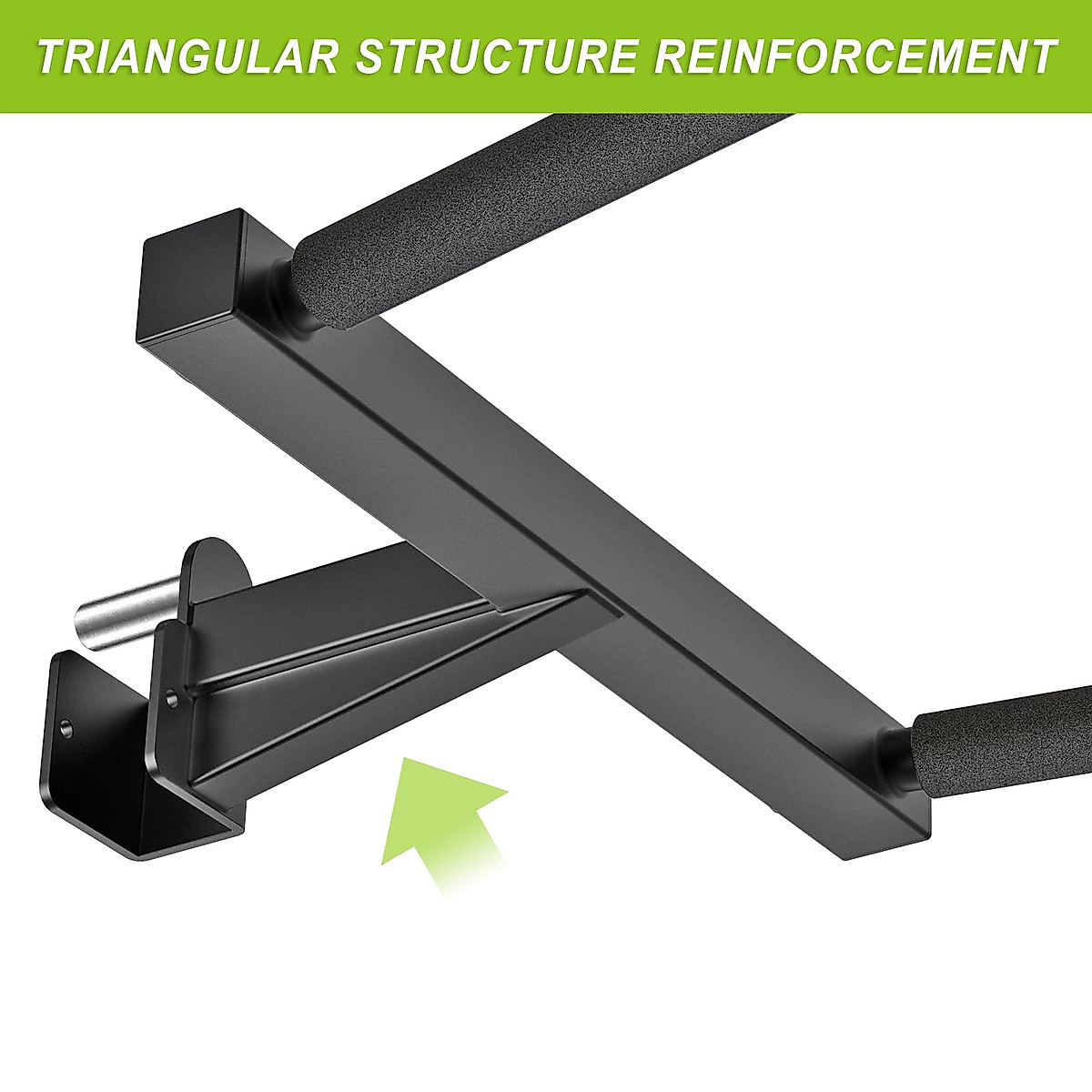 Kipika Y-Shaped Dip Bar for 2" x 2" Power Cage with 5/8" or 1" Hole - Dip Bar Attachments for Home Gym - Heavy Duty Power Rack Attachments - 2" x 2" Squat Rack Accessories for Strength Training
