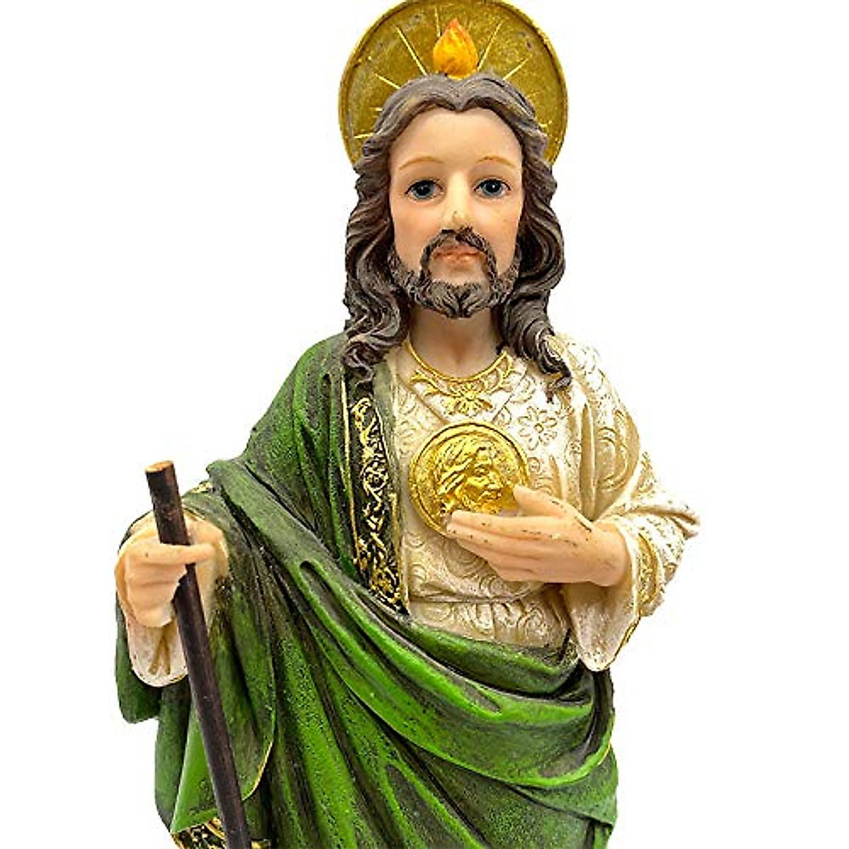 GUANG Rome Series St. Judas Statue Stepping on Money and Crutches Room Decorations Religious Gifts