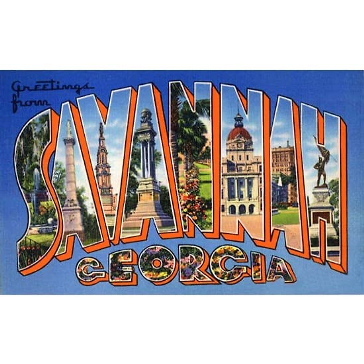 CafePress Savannah Georgia Greetings Mug Ceramic Coffee Mug, Tea Cup 11 oz