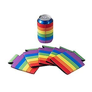 12 Pack Can Coolers Sleeves Neoprene Can sleeve Blank Beer Drink Coolies for Weddings, Parties, Events - FUNLAVIE