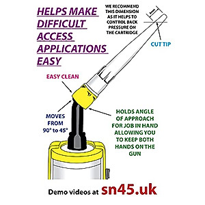 SUPER NOZZLE 45 Adjustable Caulk Gun Nozzle Extender (Pro Kit)