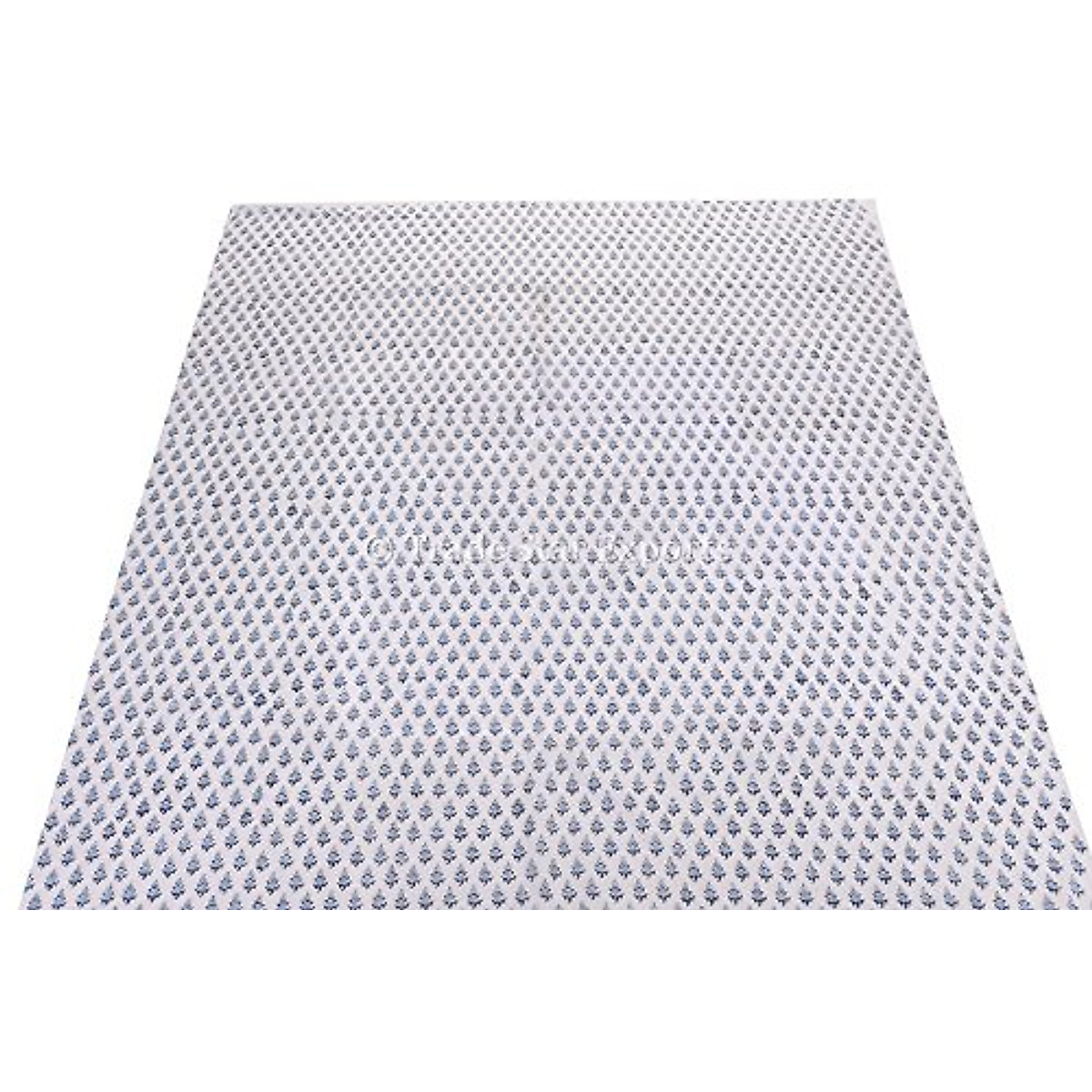 Trade Star 3 Yard Hand Block Print Fabric Indian Ethnic Natural Running Fabric for Sewing 100% Cotton Fabric by The Yard Floral Print Fabric for Crafting Dressmaking (Pattern 11)