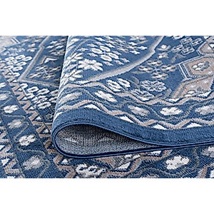 Universal Rugs Logan Area Rug 5' x 7' Navy