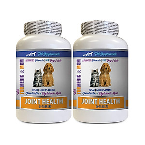 Dog Joint Bones - Pets Turmeric Joint Health - for Dogs and Cats - Advanced Complex - pet glucosamine - 2 Bottles (120 Tablets)