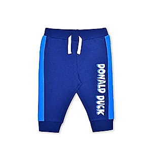 Disney Mickey Mouse or Donald Duck Boys Short Sleeve Bodysuit and Pants Set for Newborn and Infant