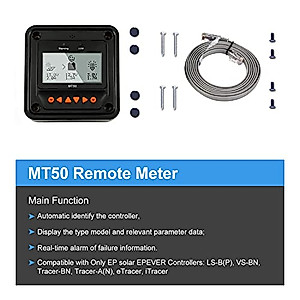 EPEVER 100A Mppt Charge Controller 48V 36V 24V 12V Auto - Negative Ground MAX 150V 7500W Input for AGM Gel Flooded Lithium User Backlight LCD Display