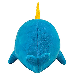 Bleacher Creatures Kuricha 6" Narwhal Sitting Plush - Soft Chibi Inspired Toy