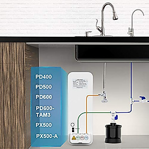 Frizzlife MWT3 Pressure Mini Water Tank for PD400, PD500, PD600, PX500, PX500-A, 0.13 Gallon Small Pressuized Storage Water Tank for Tankless Reverse Osmosis System G2, P600,G3, with 1/4" Ball Valve