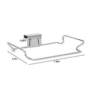 Hanging Garbage Bags Storage Rack Stainless Steel Trash Bag Holder Towel Gloves Hanger for Kitchen Cabinet Cupboard Drawer Back